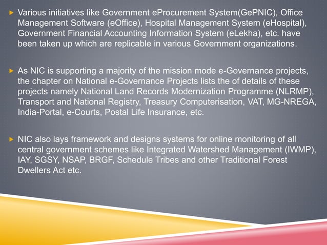 NATIONAL INFORMATICS CENTRE-NIC- INDIA | PPTX | Computer Software and Applications | Computing