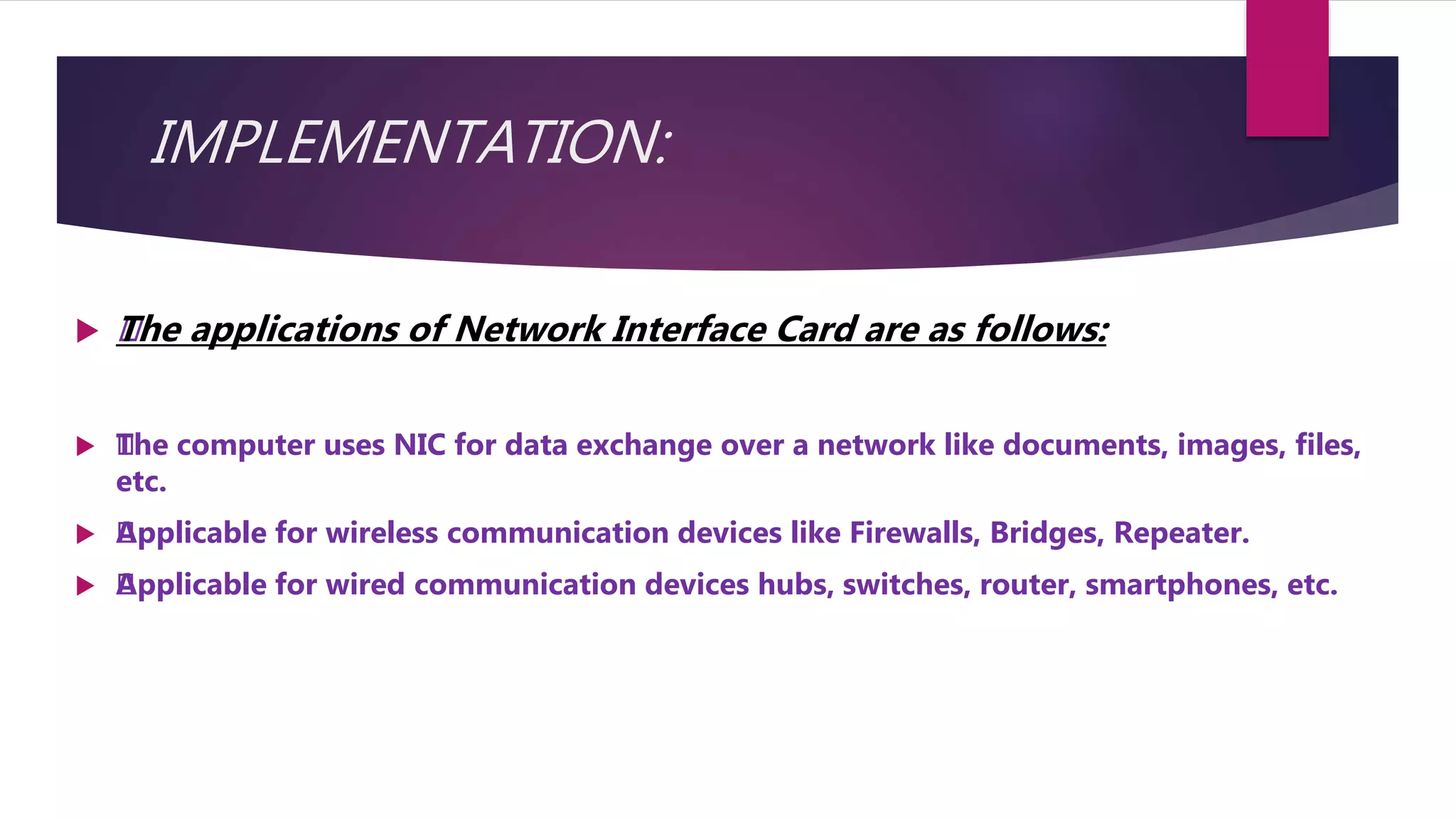 NETWORK INTERFACE CARD | PPTX
