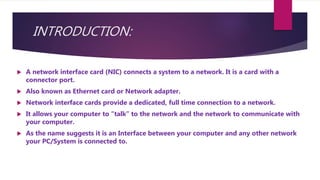 NETWORK INTERFACE CARD | PPTX