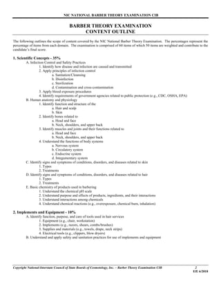 Nic barber theory examination content sb outline | PDF