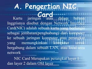 Presentasi NIC Card | PPTX