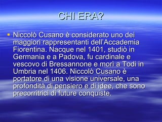 Niccolò Cusano | PPT