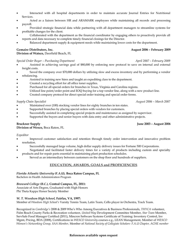 Niccola resume updated 1 | DOC | Logistics | Business
