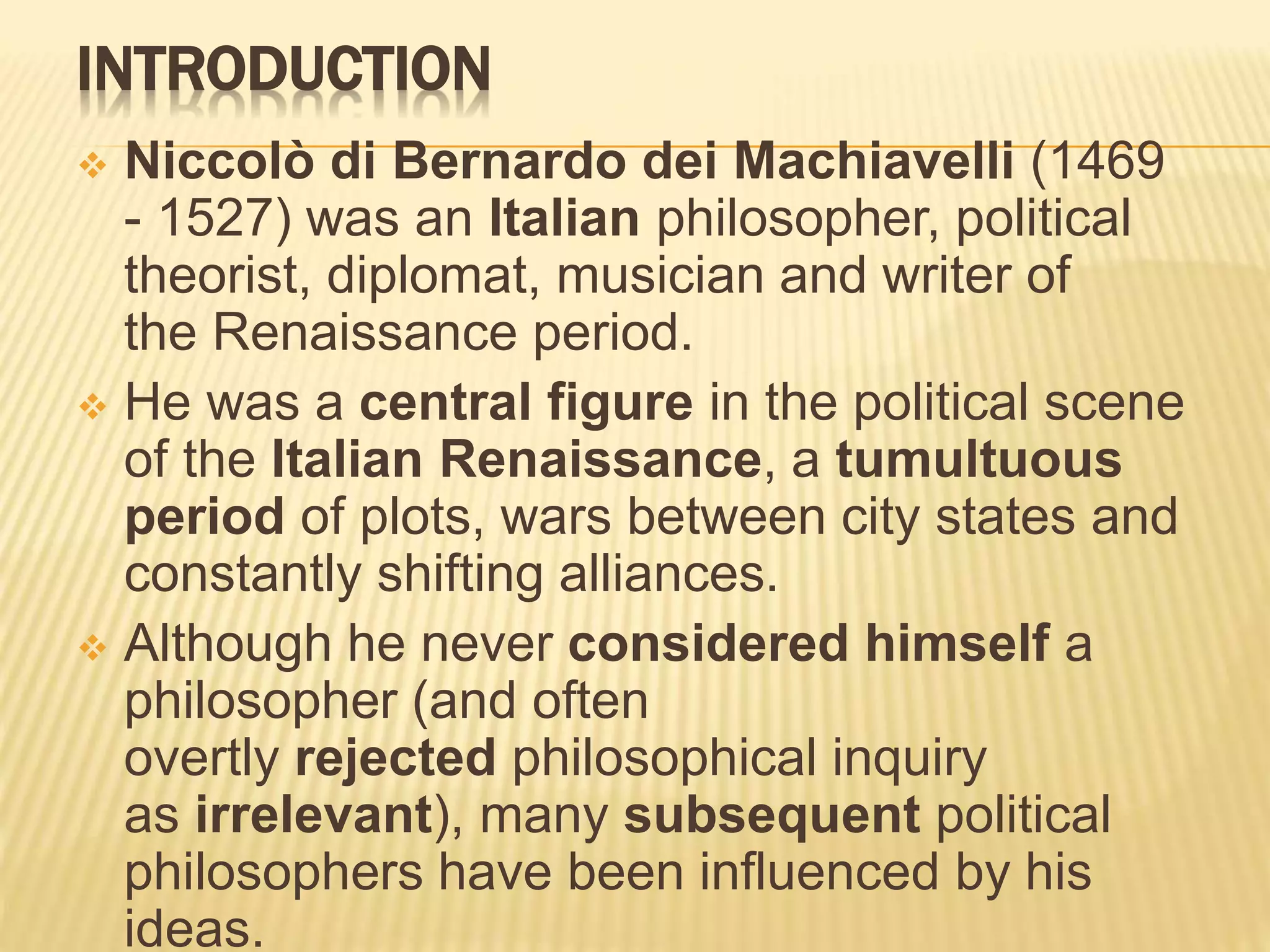 Niccolò machiavelli | PPTX