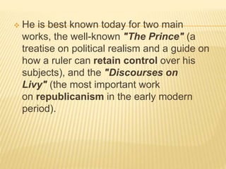 Niccolò machiavelli | PPTX