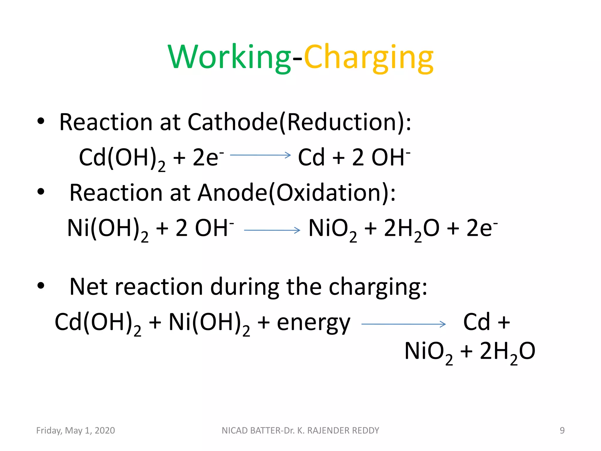 Ni-Cd cell or Nicad battery | PPTX