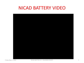 Ni-Cd cell or Nicad battery | PPTX