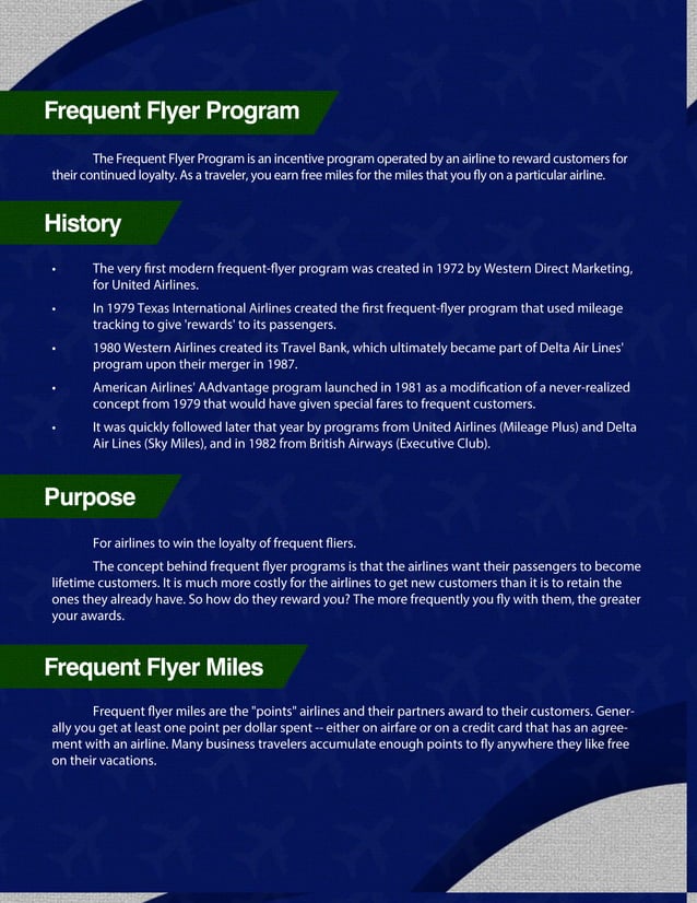 Frequent Flyer Program | PDF