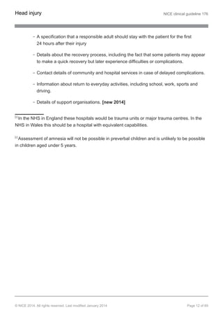 Nice 14 head injury | PDF