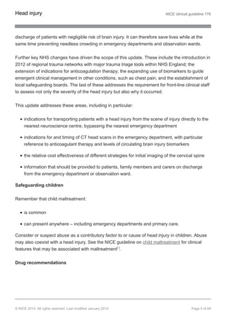 Nice 14 head injury | PDF