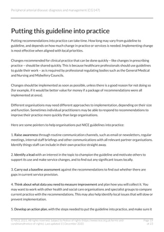 Nice 2020 peripheral arterial-disease-diagnosis-and-management | PDF ...