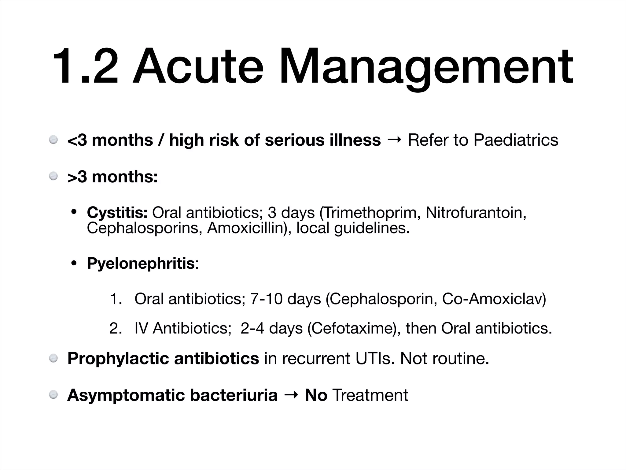 NICE guidance for management of UTIs in childhood | PDF