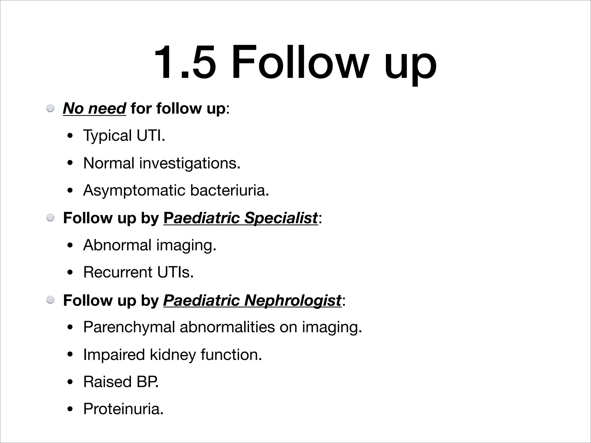 NICE guidance for management of UTIs in childhood | PDF