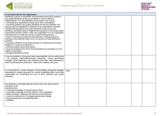 NICE Guidance implementation pro forma (nov 14) | PDF