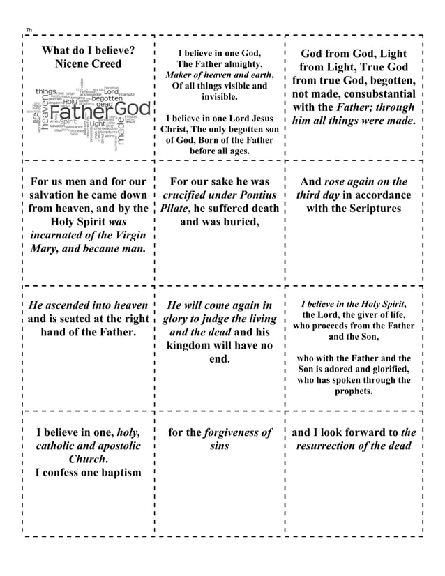 Nicene creed booklet pages | PDF | Christianity | Religion & Spirituality