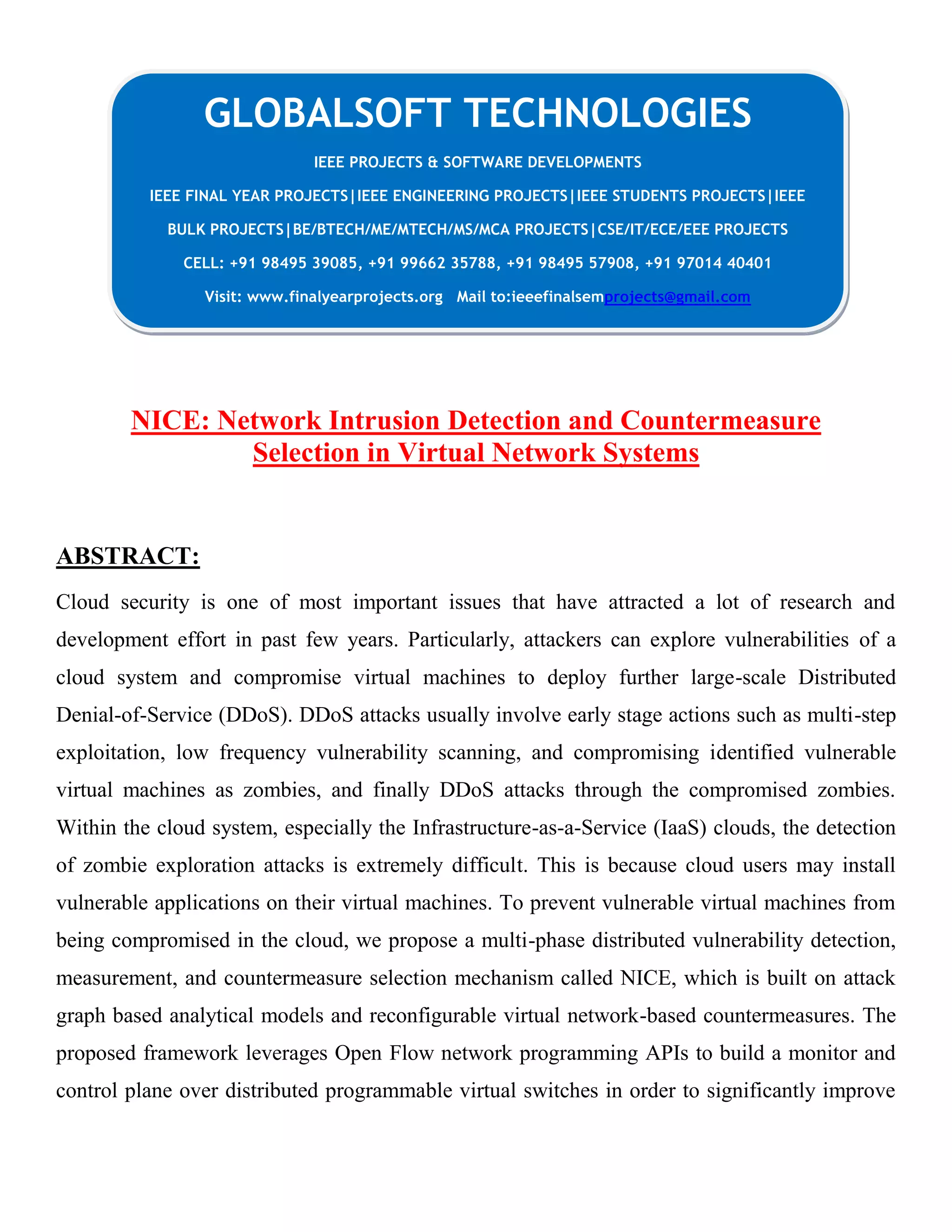Nice Network Intrusion Detection And Countermeasure Pdf 6671