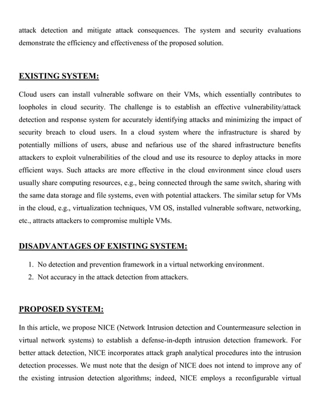 Nice Network Intrusion Detection And Countermeasure Docx Computing