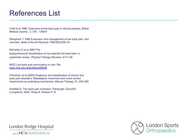 NICE Guidelines for Low Back Pain & Sciatica - A Useful Tool or a NHS ...