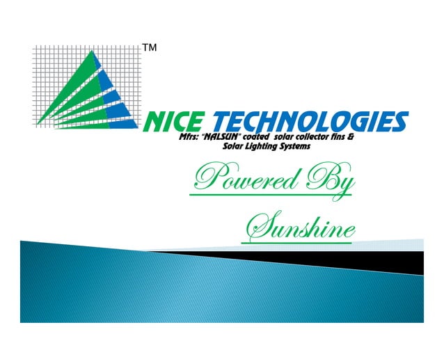 Nice Technologies' Solar Products | PPT