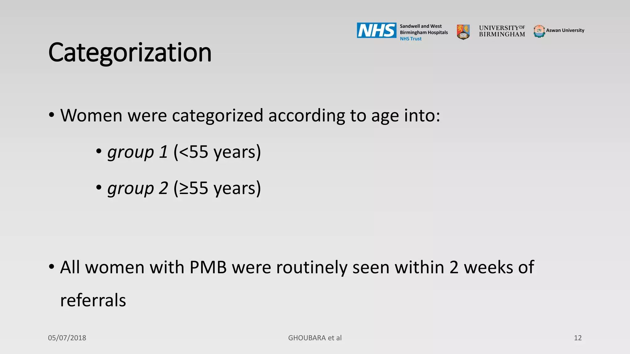 Nice referral guidelines for women with postmenopausal bleeding | PPTX ...