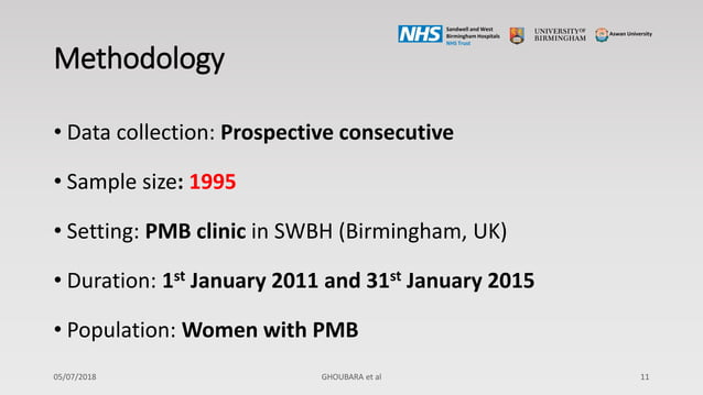 Nice referral guidelines for women with postmenopausal bleeding | PPTX ...