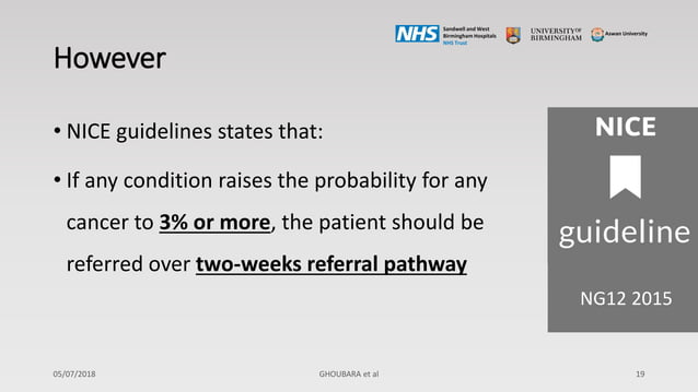 Nice referral guidelines for women with postmenopausal bleeding | PPTX ...