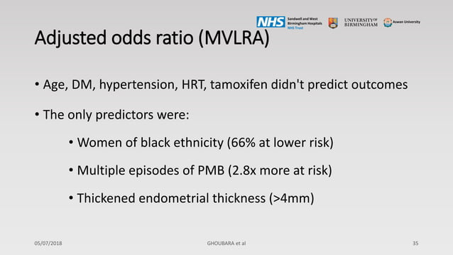 Nice referral guidelines for women with postmenopausal bleeding | PPTX ...