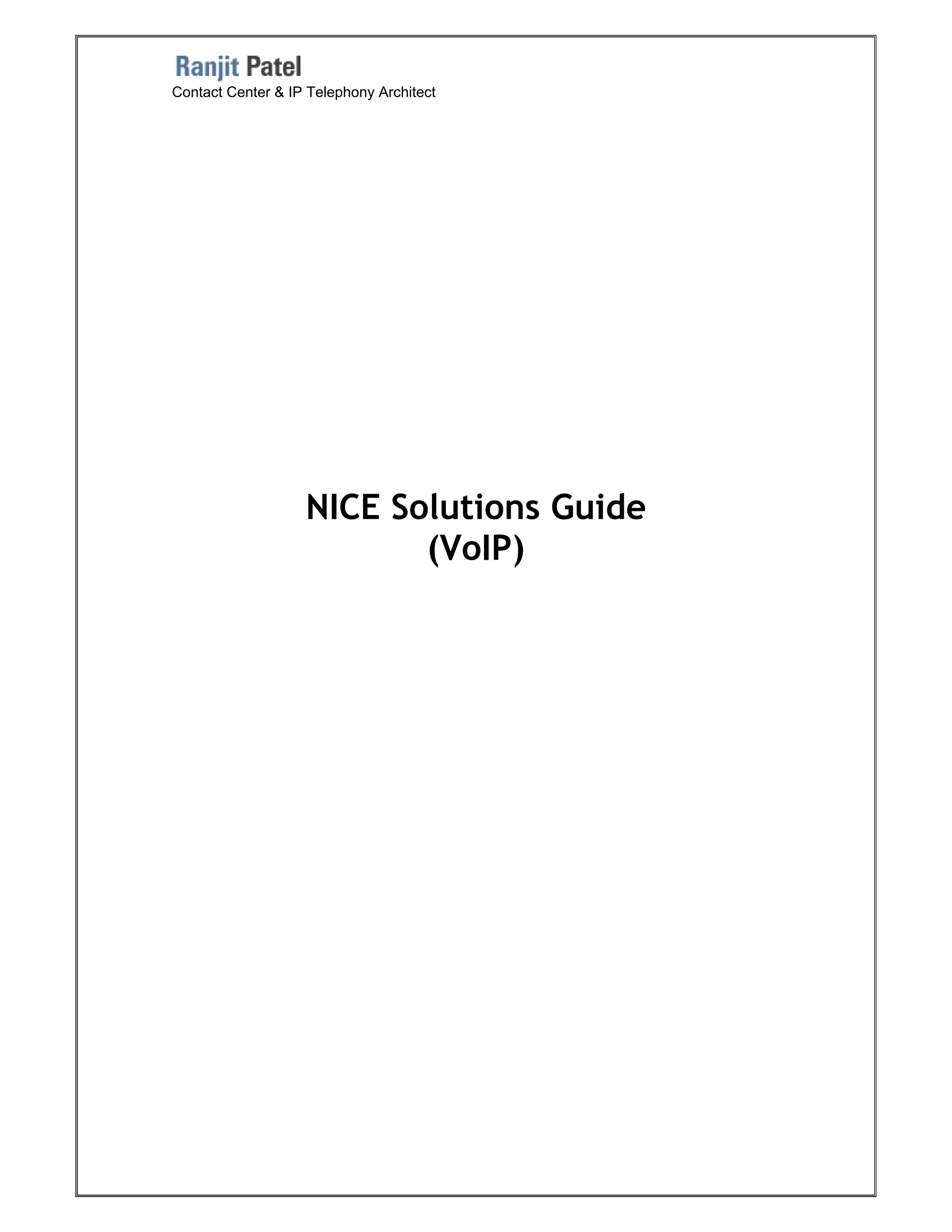 Nice solutions guide_v1.0 | PDF
