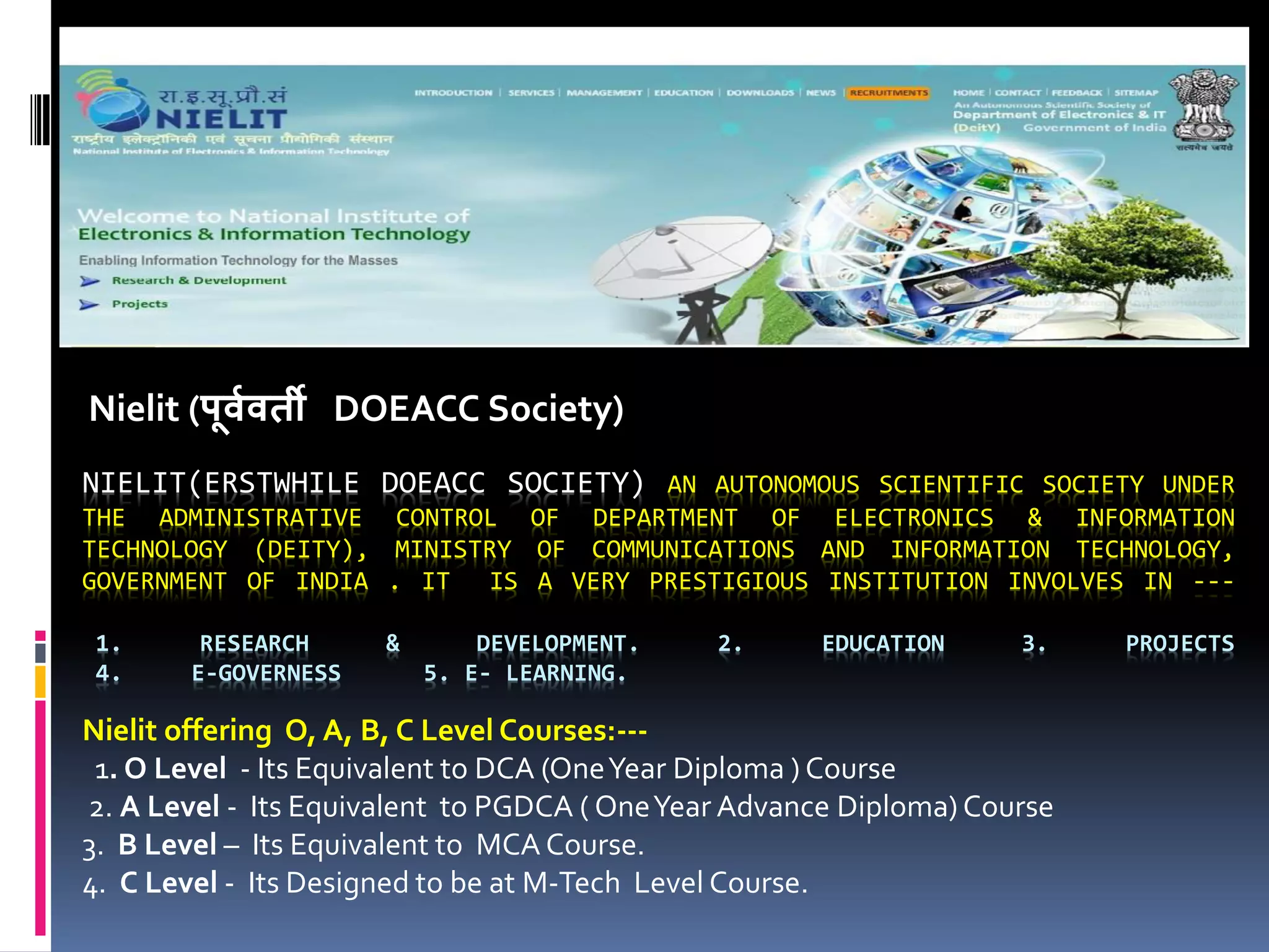 Nice tec nielit o level presentation | PDF