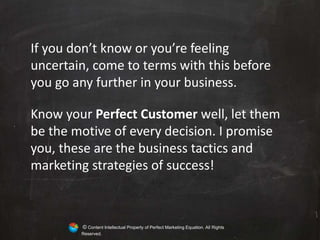 Niche Marketing – Who is Your Perfect Customer? | PPT