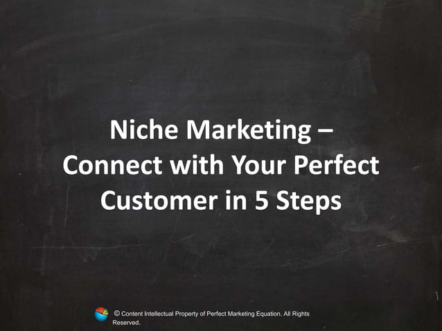 Niche Marketing – Who is Your Perfect Customer? | PPT