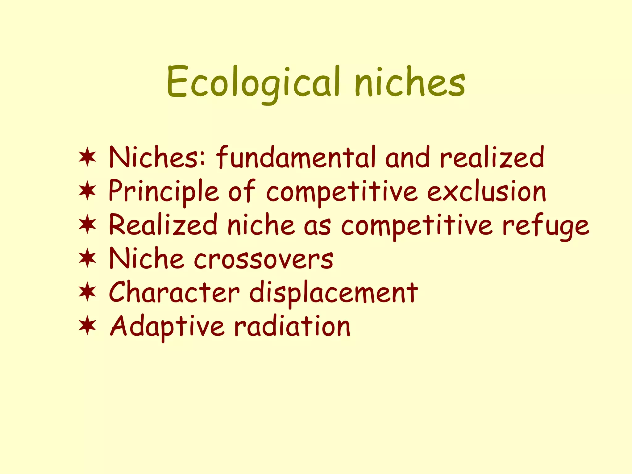 Niches | PPT