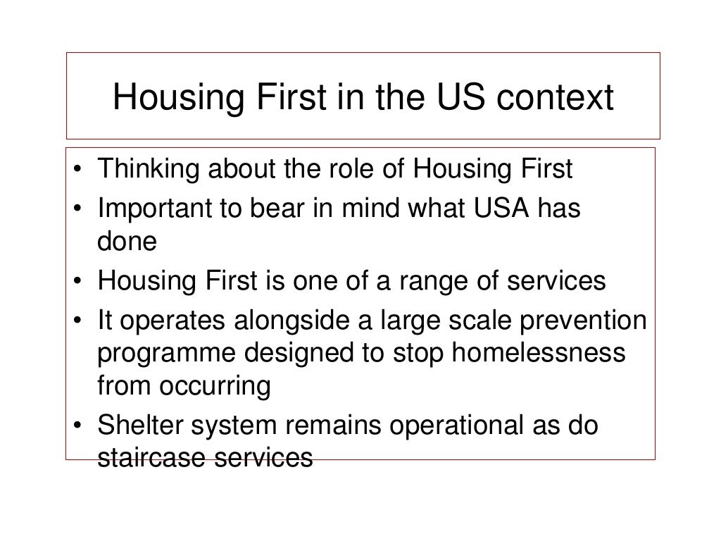 Housing First in EU Contexts: Application of the Housing First Model