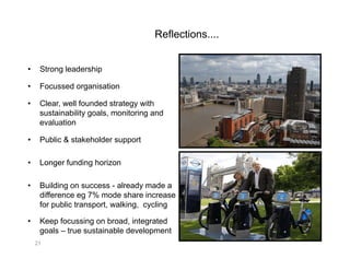TfL's Approach to Developing a Sustainable Transport System | PPT