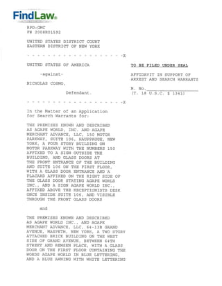 Nicholas Cosmo, Agape $370 Million Fraud, Ponzi Scheme Criminal Charges ...