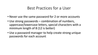 Nicholas Dorans - The Evolution of Passwords | PPT