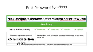 Nicholas Dorans - The Evolution of Passwords | PPT