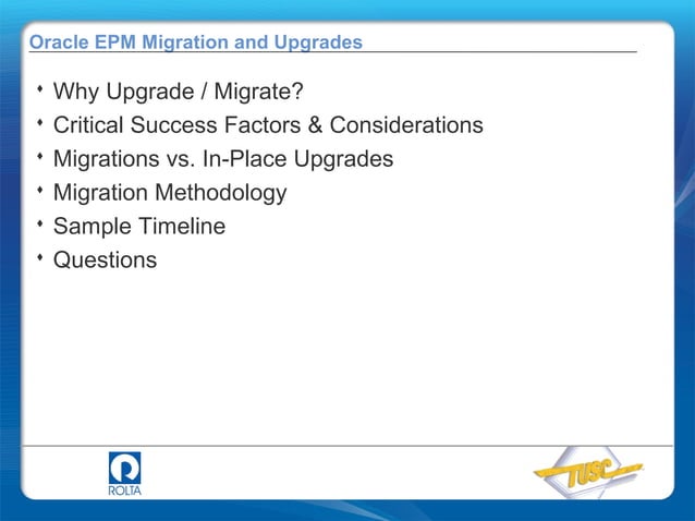 Nicholas king oracle epm migration and upgrade | PPT | Databases | Computer Software and ...