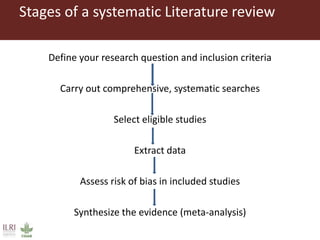 How to formulate a systematic review question | PPT