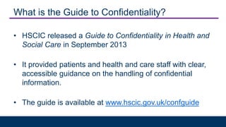 Nicholas Oughtibridge: Code Of Practice For Confidential Information ...