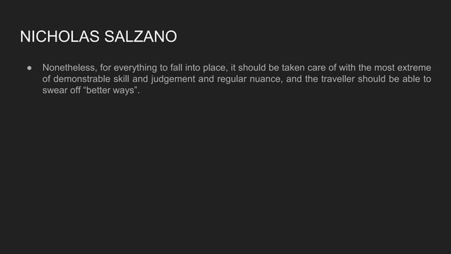 Nicholas salzano - A Traveler | PPT