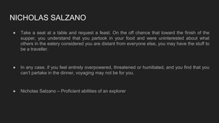 Nicholas salzano - A Traveler | PPT