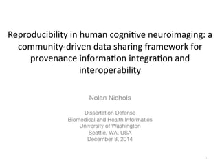 Reproducibility in human cognitive neuroimaging: a community-­driven data sharing framework for ...