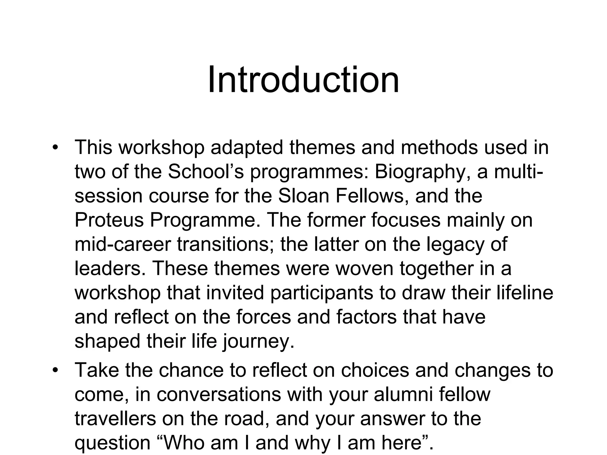 Biography and Legacy: A Workshop - LBS Professor Nigel Nicholson | PDF