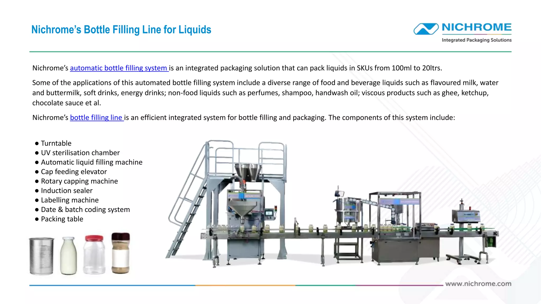 Nichrome’s Bottle Filling Systems For Liquids | PPTX
