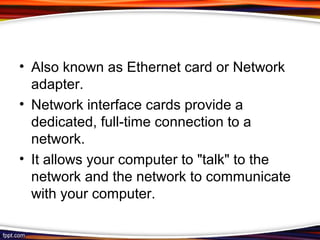 NIC AND HUB CONNECTING DEVICES | PPT