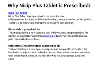 Nicip plus tablet | PPT