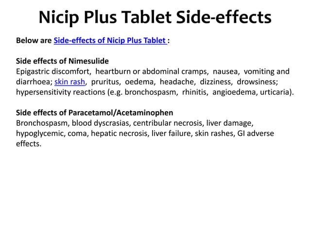 Nicip plus tablet | PPT
