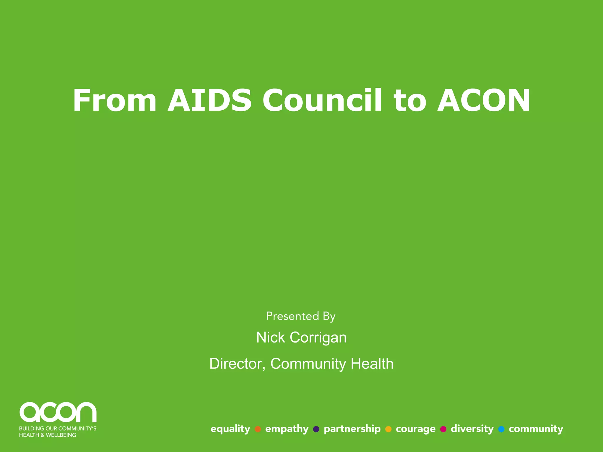 Acon Presentation May 08 | PPT
