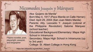 Nick Joaquin